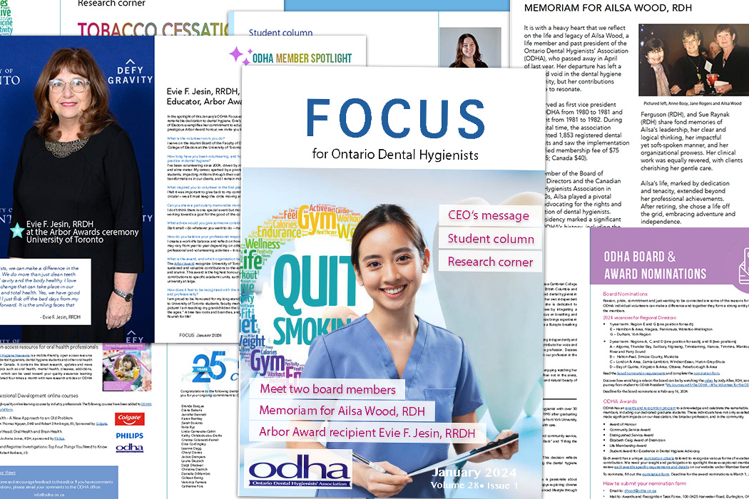 FOCUS Digital Publication 2024 January Issue Released – ODHA Dental ...